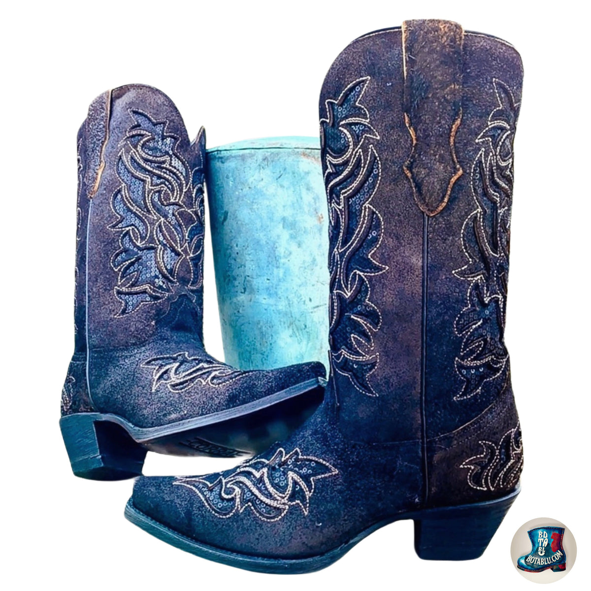 CORRAL Sequin Cowboy Boots for Women — Handcrafted, Black, Snip Toe ...