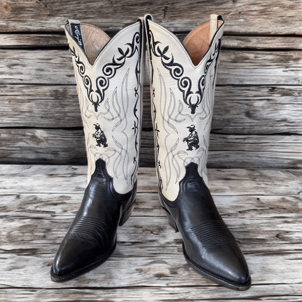 LARRY MAHAN Vintage Thinking Cowboy Boots – Botablu