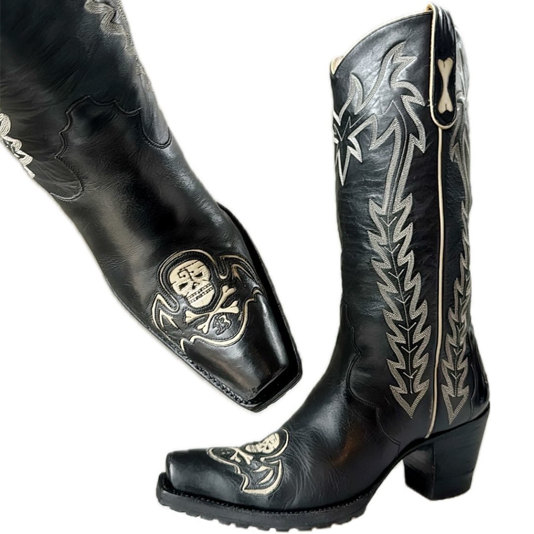 LIBERTY BOOT CO. Killaz Skull Crossbones Womens Cowboy Boots – Botablu